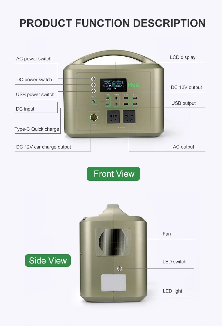 Reasonable Price Portable Home Outdoor Camping Power Bank Power Station ...