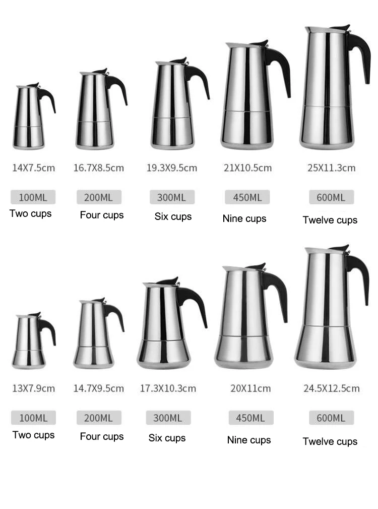 OEM Olla Mesin Kopi Cafeteira Italian Stovetop Coffeemaker