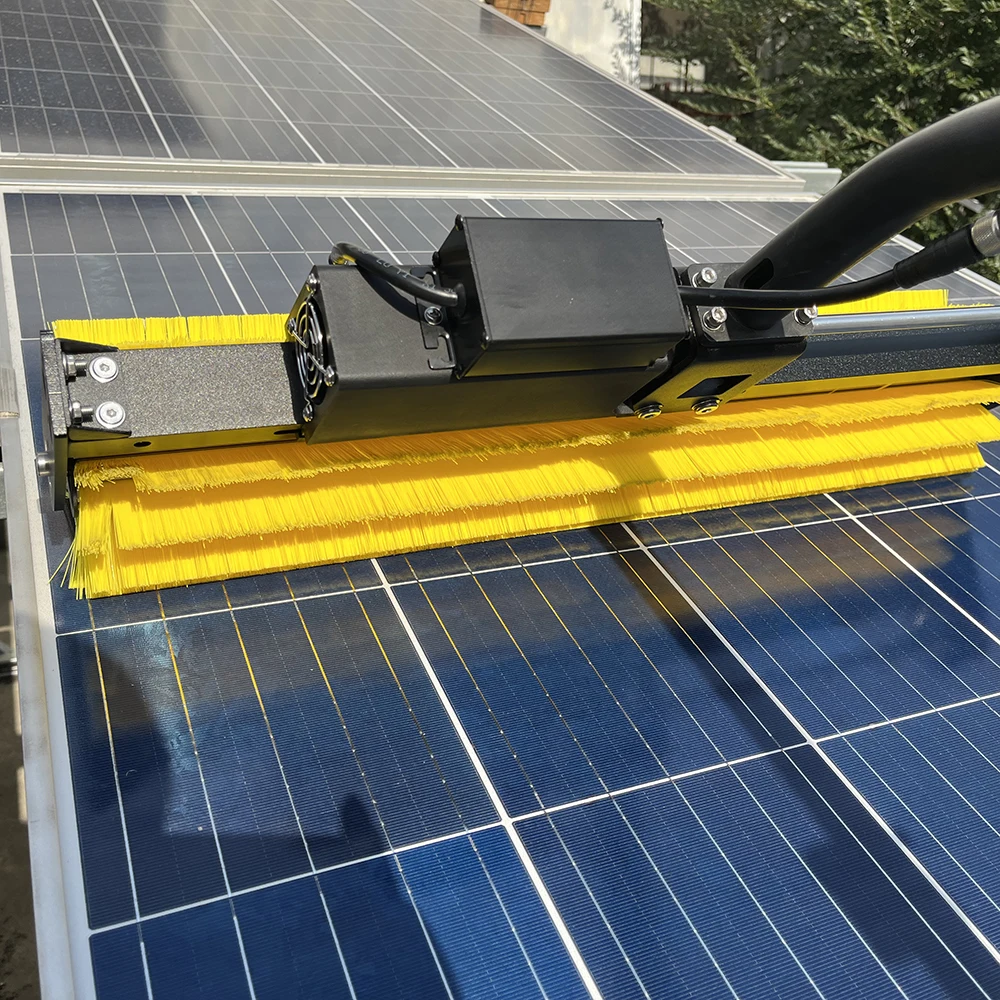 Photovoltaic Electric Solar Panel Cleaning Rotary Roller Brush ...