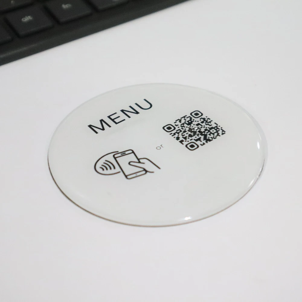 NFC Restaurant Table Menu Tags - Customizable & Waterproof