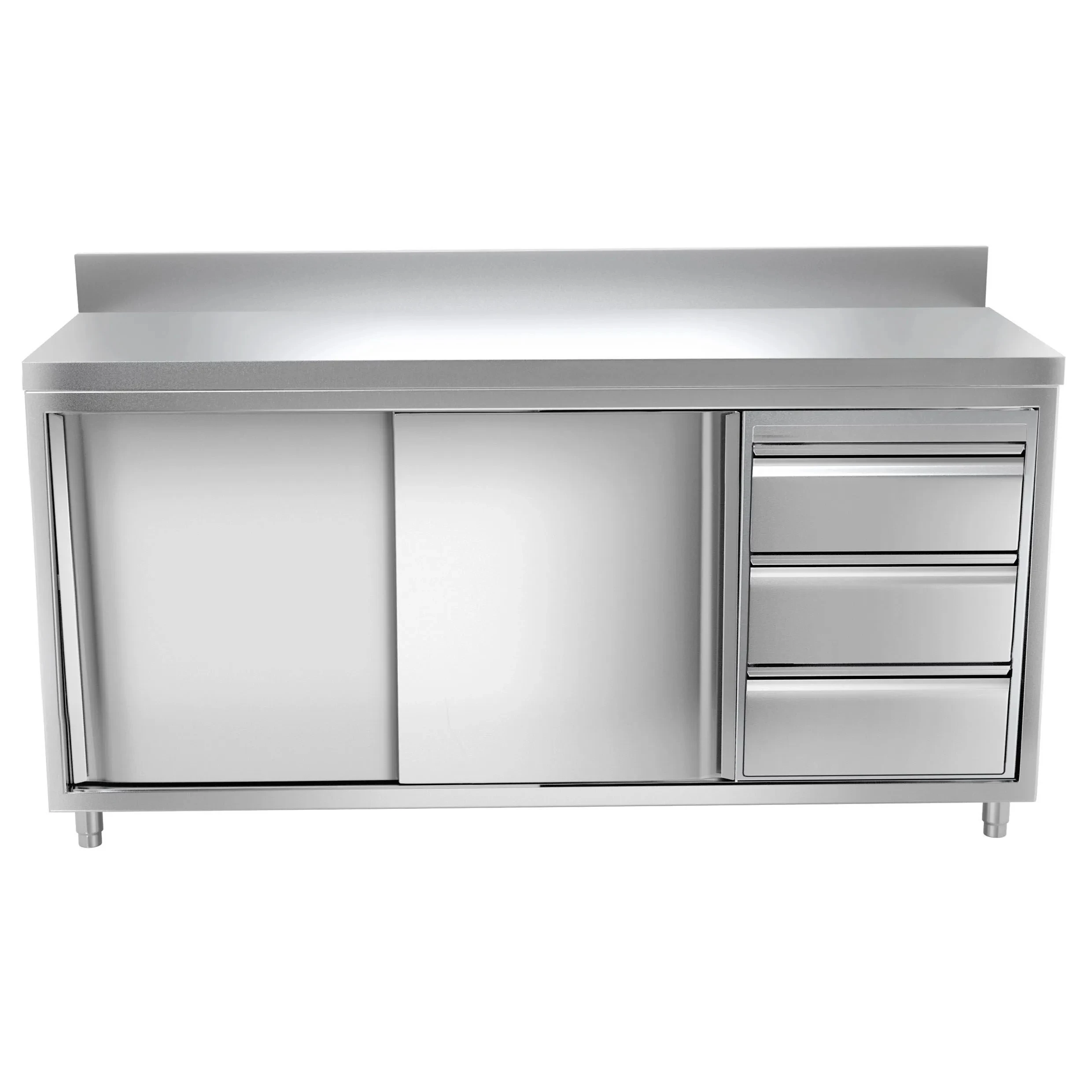 Customised Restaurant Kitchen Equipment Cupboard With Drawer Stainless ...