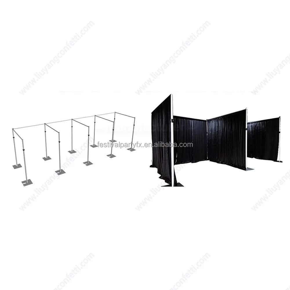 Pipe and Drape Backdrop - Adjustable Exhibition Booth Decor