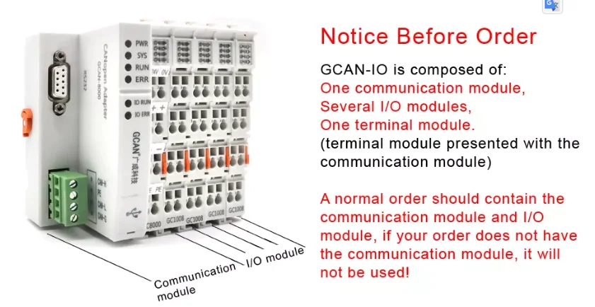 New Ethercatcanopenmodbusprofinet Slave Device Plug In Design Remote Io Coupling Adapter For