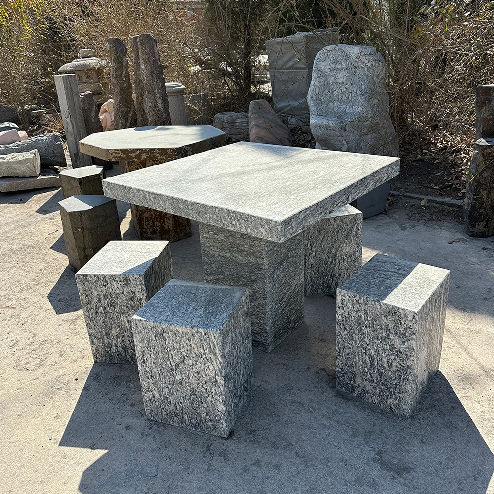 Garden Table Customized Design Garden Outdoor Natural Granite Stone ...