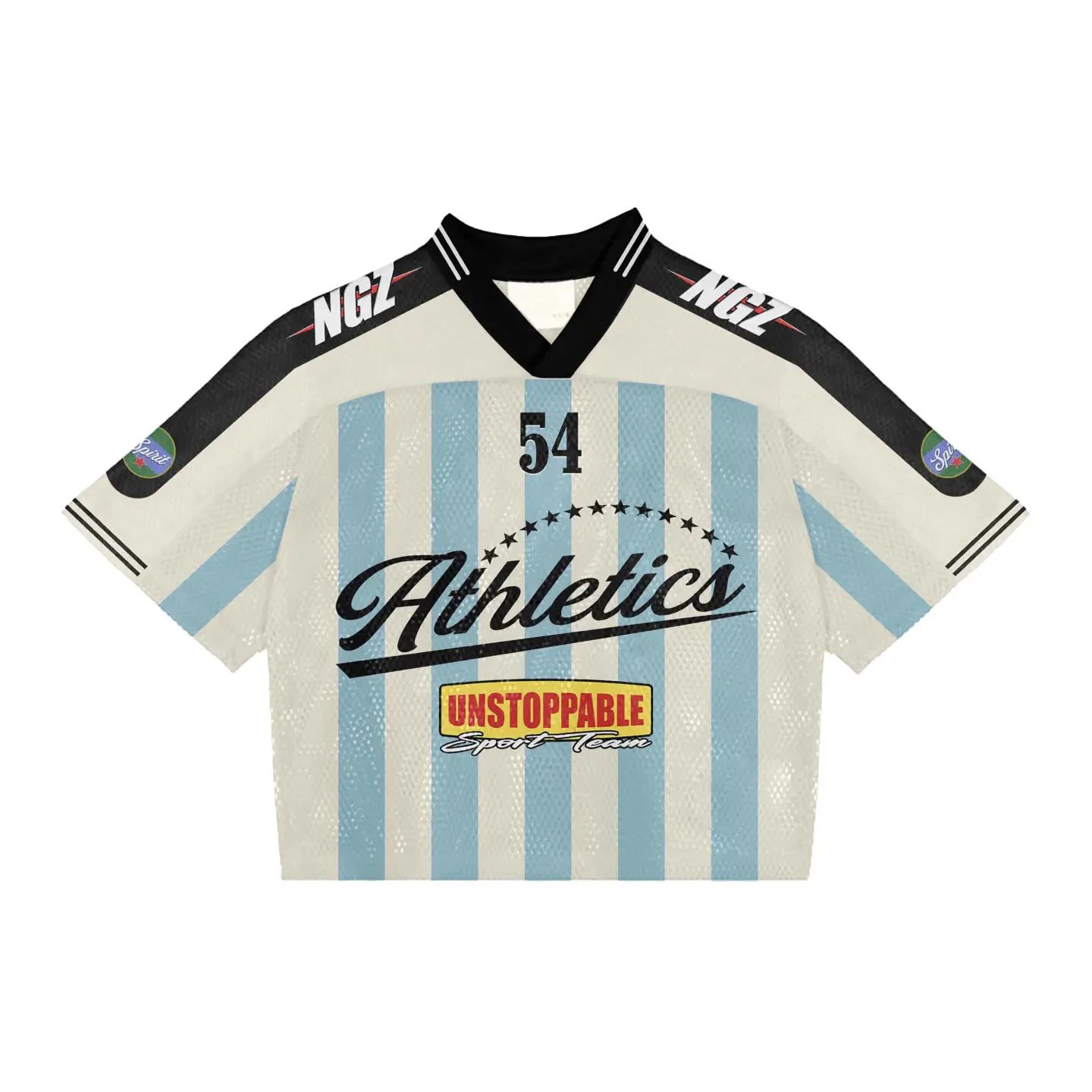 Custom Oversized Boxy Cropped Sublimation Sports Jersey