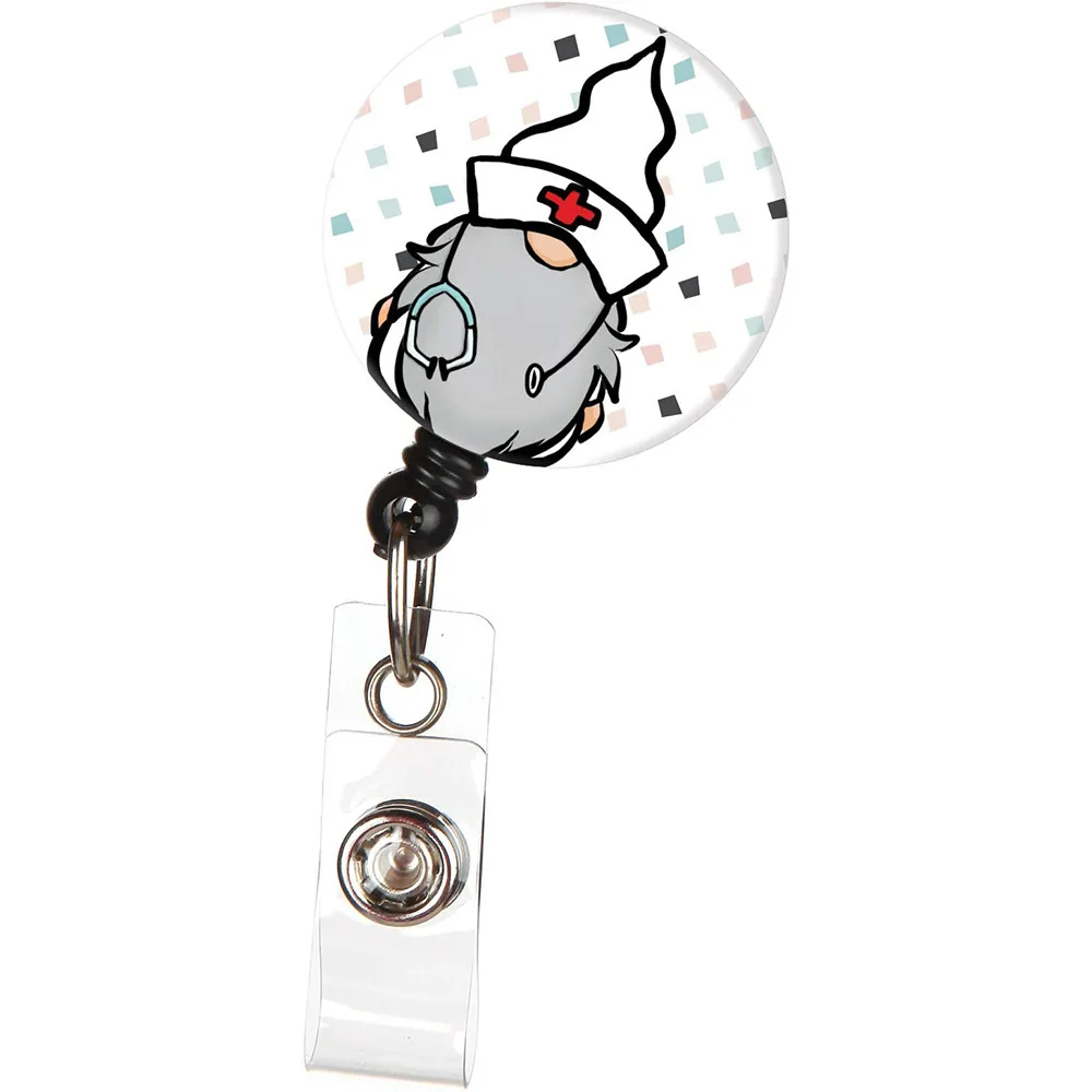 Medical Series Nurse Epoxy ID Card Holder Retractable Badge Reel Nurse ...