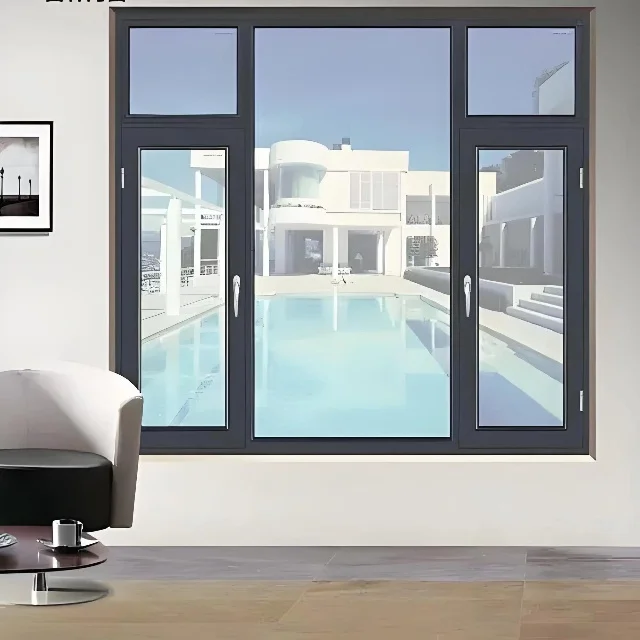 Modern Design Aluminium Alloy Casement Window Swing Open Style with ...