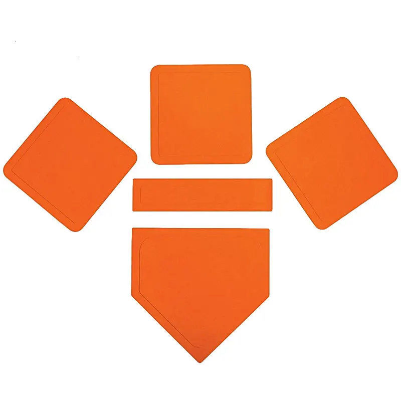 Custom Color Rubber Baseball Bases 5 Piece Base Baseball Throw Down Set ...