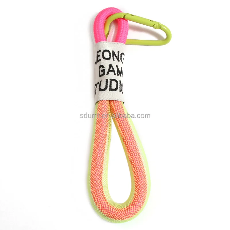 New Products Trendy Beautiful Colorful Braided Nylon Rope Keychain Key ...