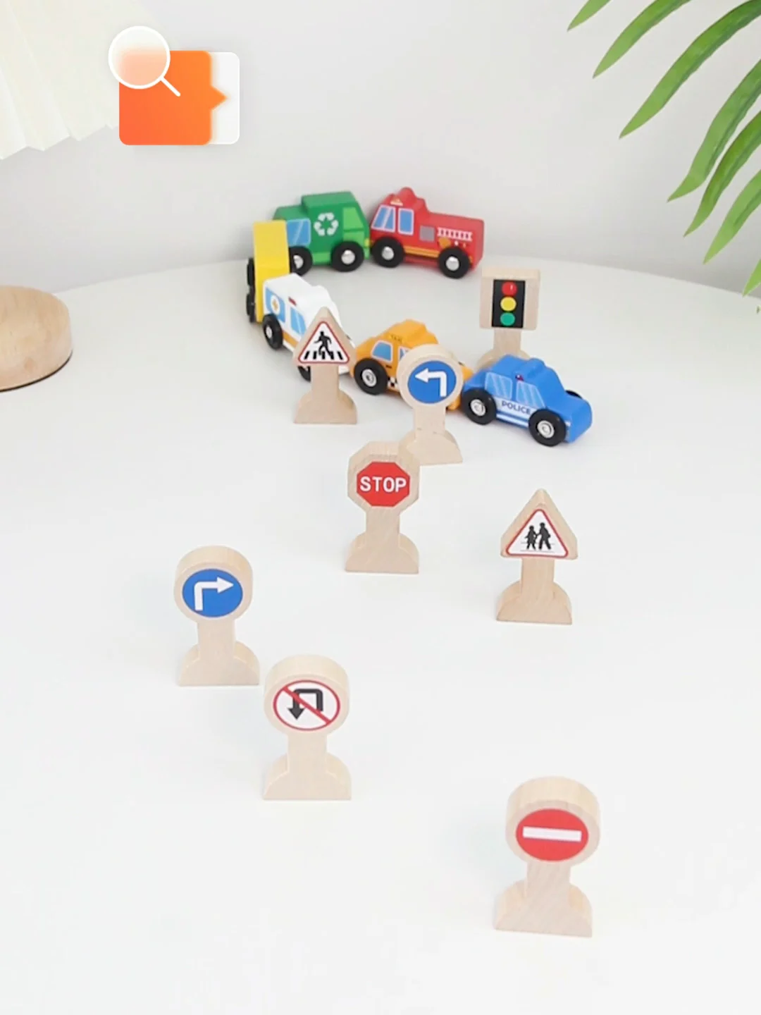 New Wooden Children Early Educational Traffic Sign Cognitive Set Toy ...