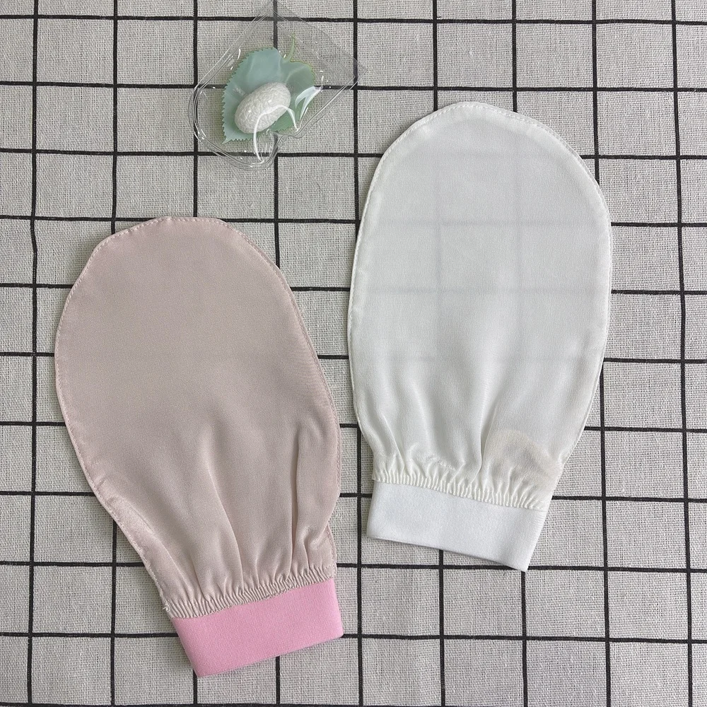 Custom Eco-Friendly Silk Exfoliating Mitt for Body Clean