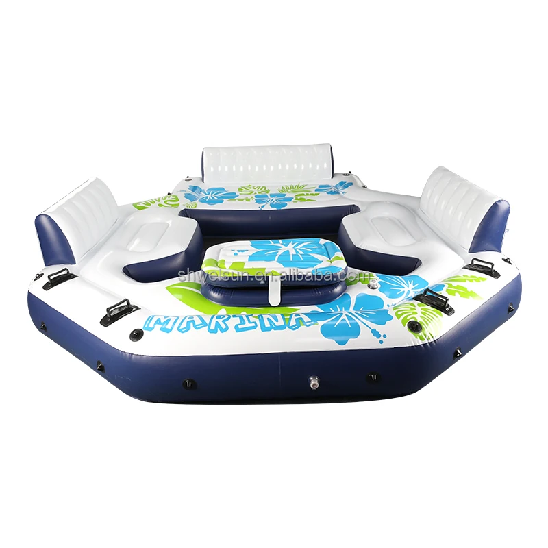 Customized Inflatable Big Party Island Floatie Water Fun Large Blow Up ...