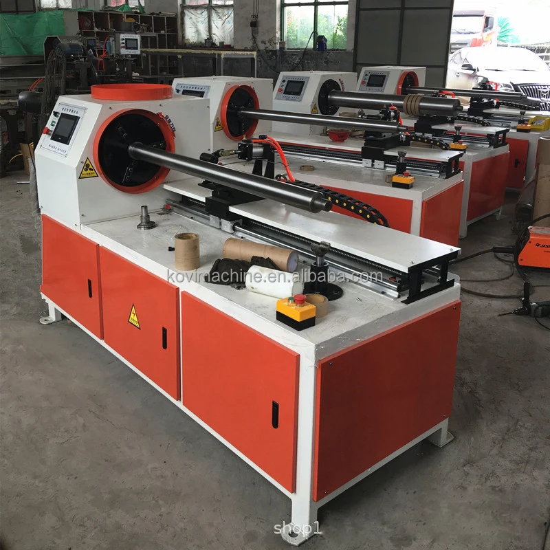 Adjustable Cutting Length Pneumatic Paper Pipe Tube Machine