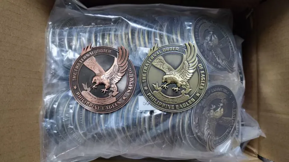 3'' Antique Color Philippine Eagle Badge High Polished 3d Logo ...