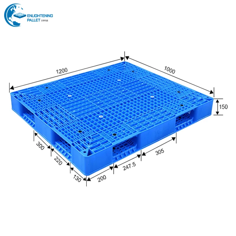 1250*1120*150mm vented double slide recycled plastic pallets price ...