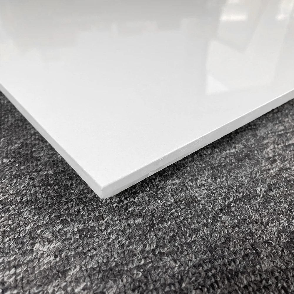 600x600mm Pure White Porcelain Tiles - Durable & Stylish