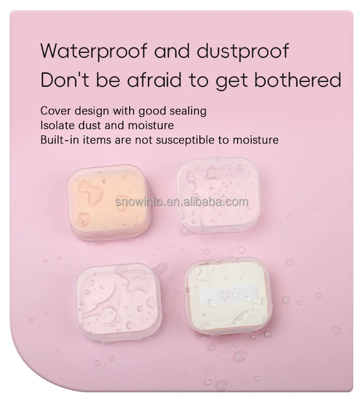 Marshmallow Powder Puff Round Corner Storage Box 5.5*4.8cm ...