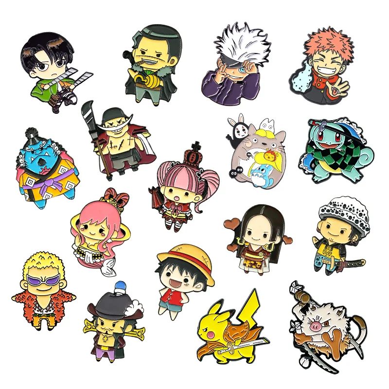 Customized Assorted Japanese Cute Cartoon Anime Pin Badge Metal Custom ...