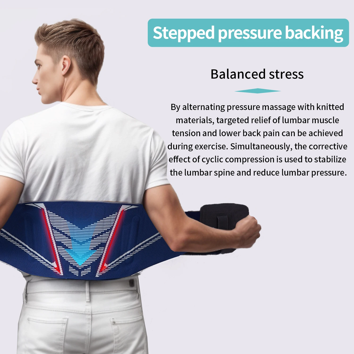 Universal 3d Knit Lumbar Support Supporter Back Brace Waist Support ...