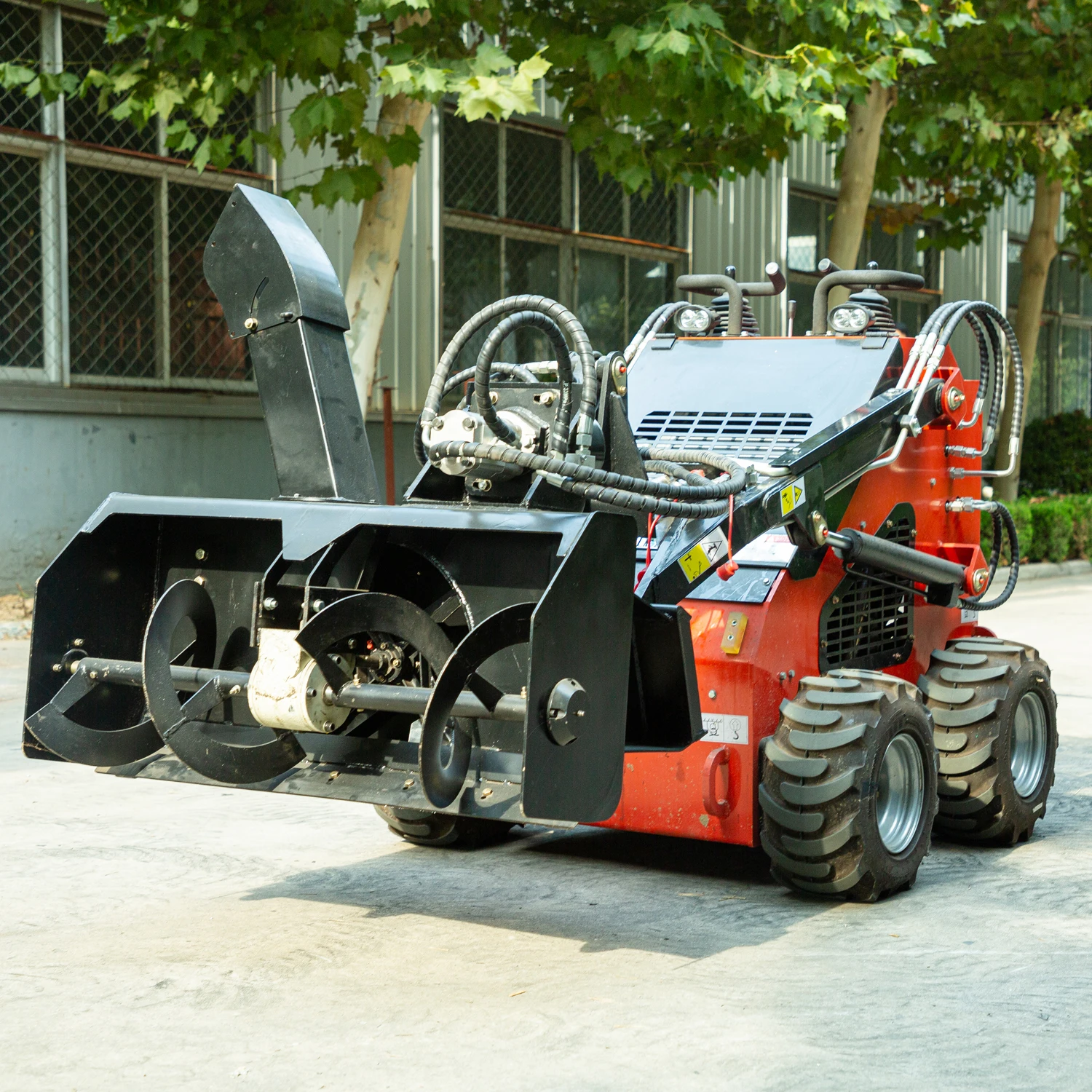 Diesel Engine Mini Skid Steer Loader Attachment Lawn Mower with Gear ...