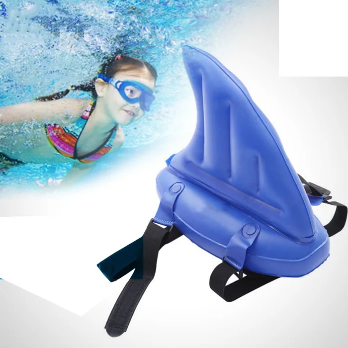 Summer Pool Children Swim Learning Aid Inflatable Shark Fin Swim Float ...
