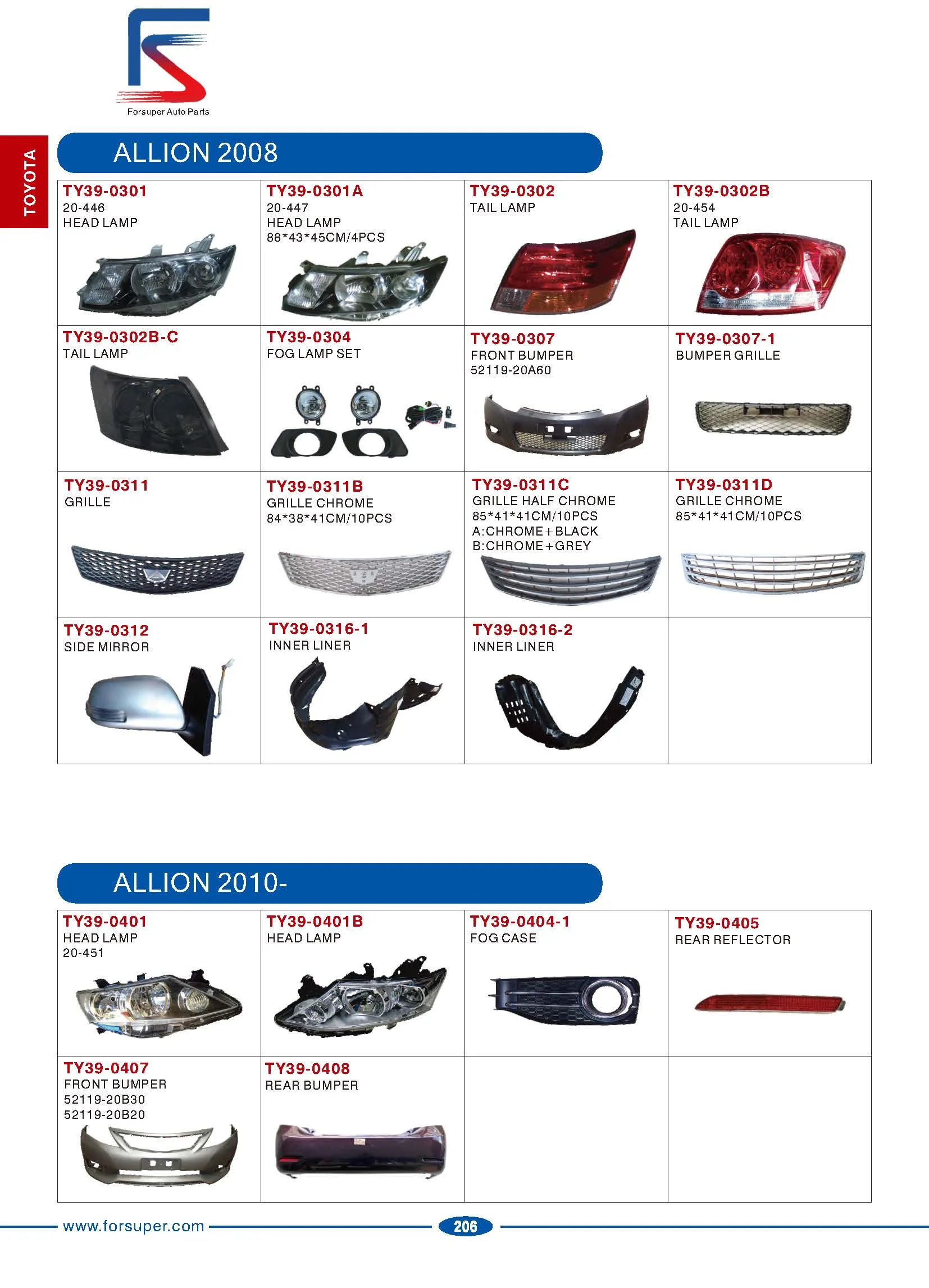 52119-20B30 Front Bumper for TOYOTA ALLION 2010 - High-Quality Auto ...
