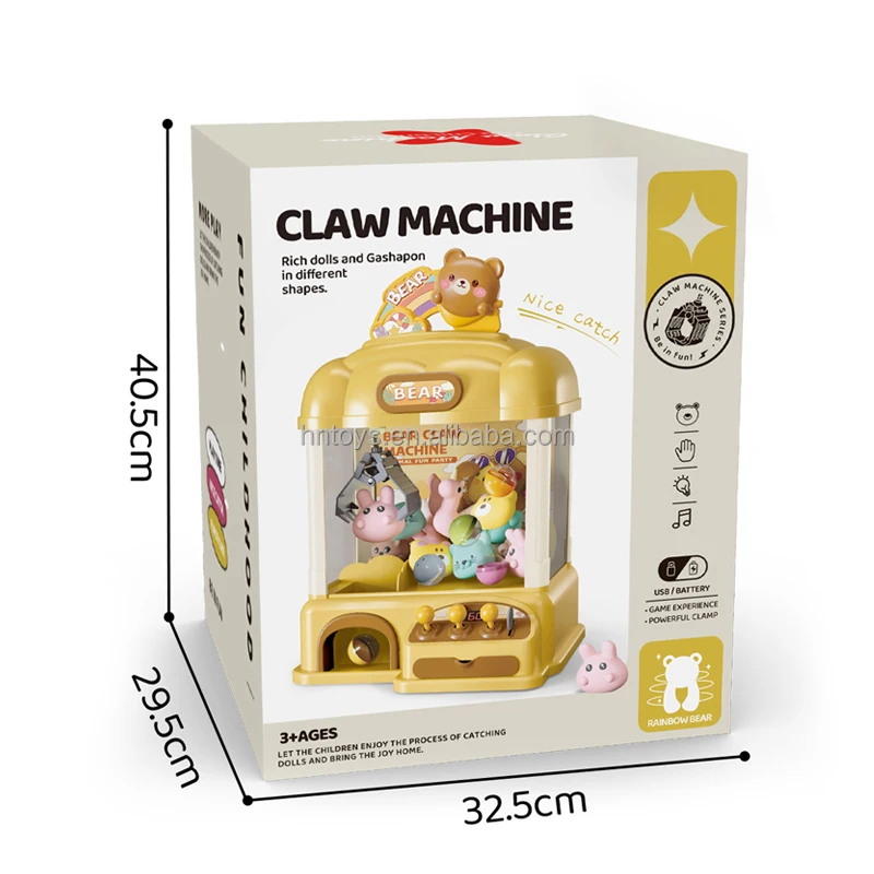 Electric Coin Operated Crane Simulator Toy Doll Claw Crane Machine ...