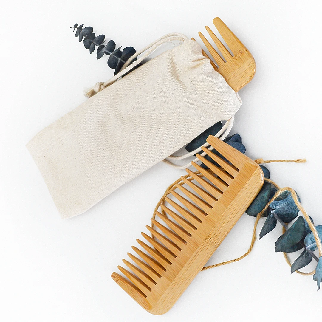 Wholesale 100% Biodegradable Custom Logo Bamboo Hair Comb With Wide ...