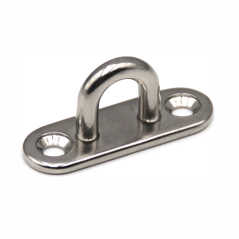 Stainless Steel Eye Plate Oblong Pad Eye Plate Metal Staple Ring Hook ...