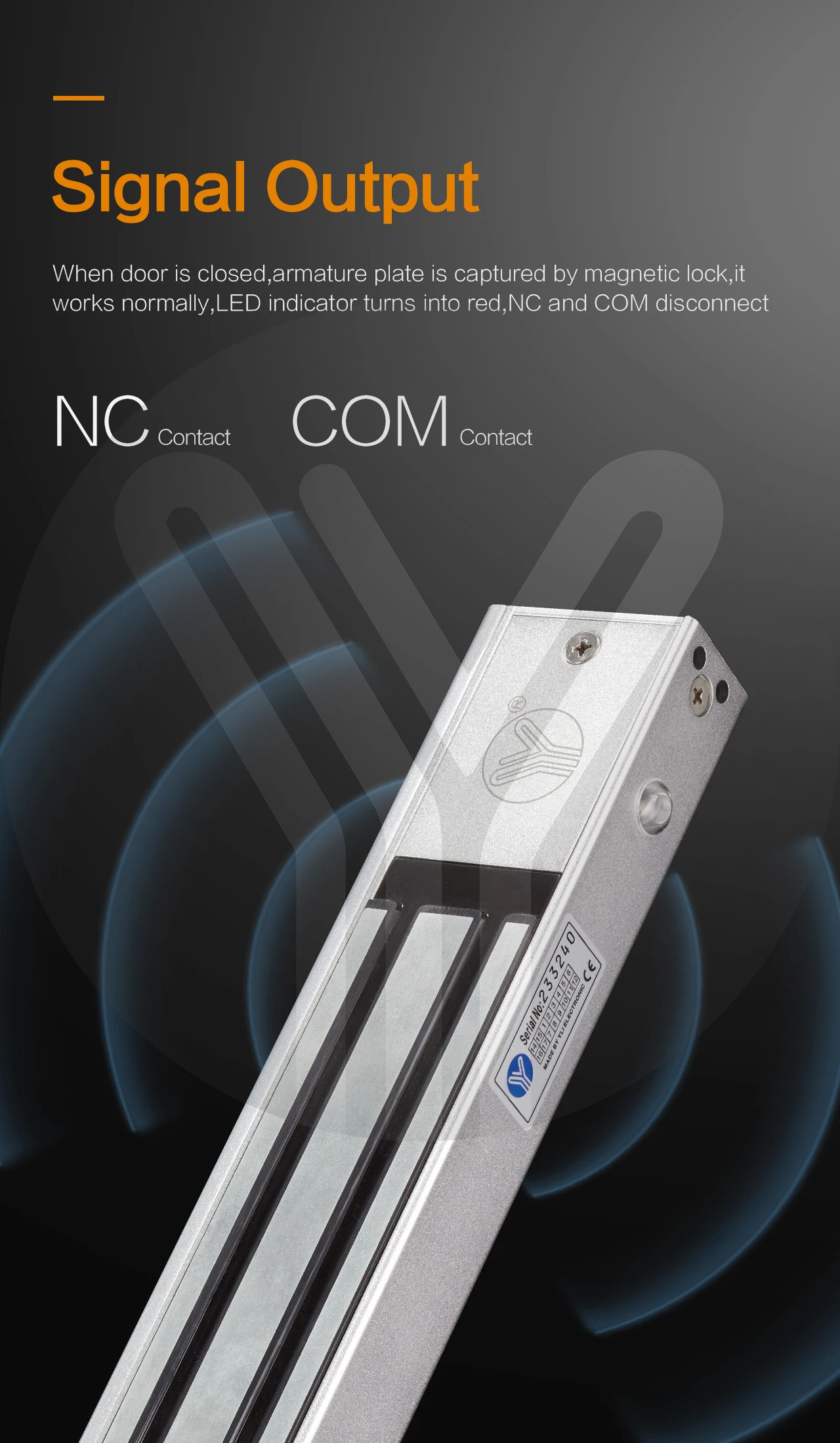 YLI YM-280NT(LED) Electromagnetic Door Lock for Access Control