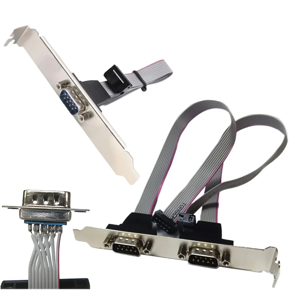 Computer Serial Db9 Male Rs232 Com Port To Idc 10 Pin Cable Db9 To 10pin Motherboard Header ...