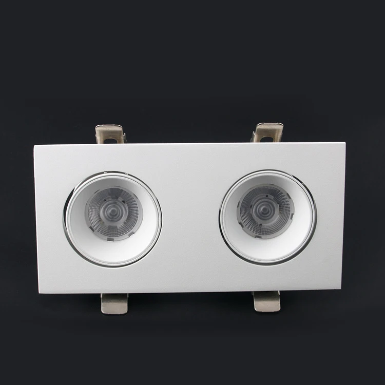Triple Head 20W*3 Office Spot Down Rectangular COB Dimmable Recessed ...