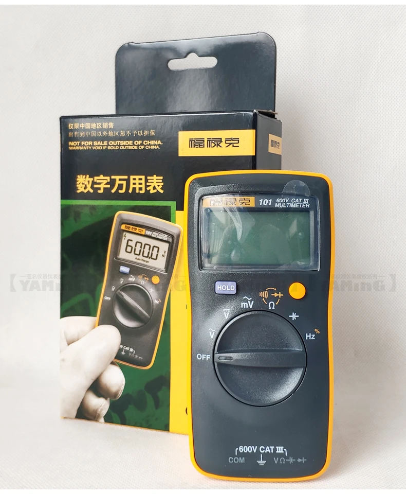 Fluke 101 Mini Digital Multimeter Auto Range For Ac/dc Voltage ...