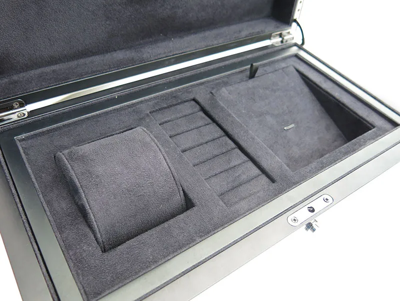 Black Glossy Wooden Luxury Big Watch Box - Customizable