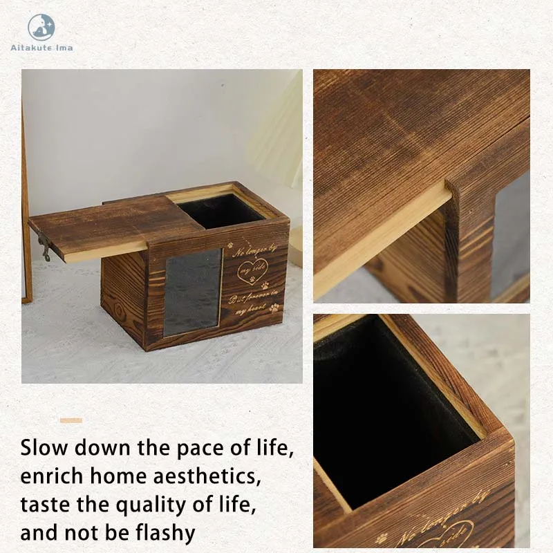 Custom Pet Memorial Funeral Wooden Pet Caskets Box Personalized Wood ...