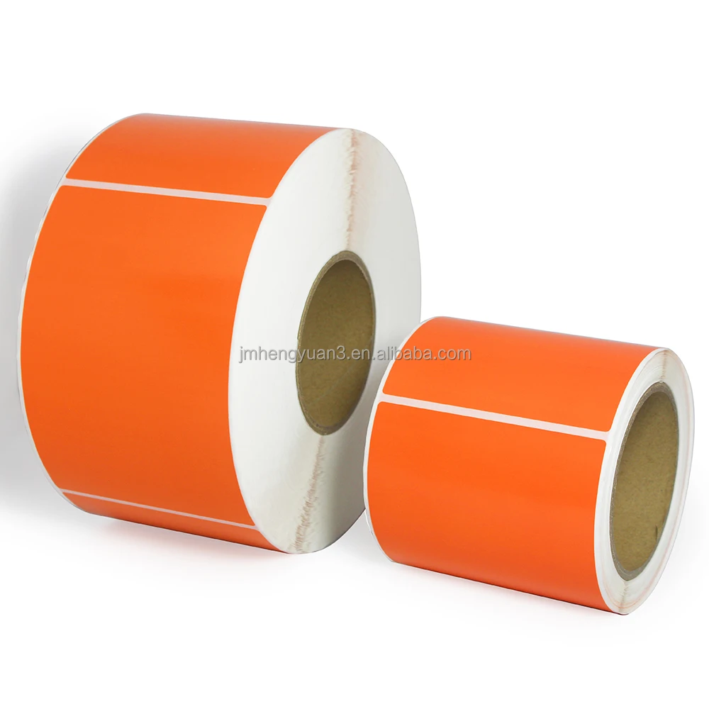 Custom Orange Color Printed Label - 4x6 Inch Thermal Transfer
