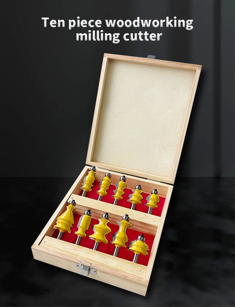 10pcs 8mm Shank Architectural Molding Handrail Router Bits Set CNC ...