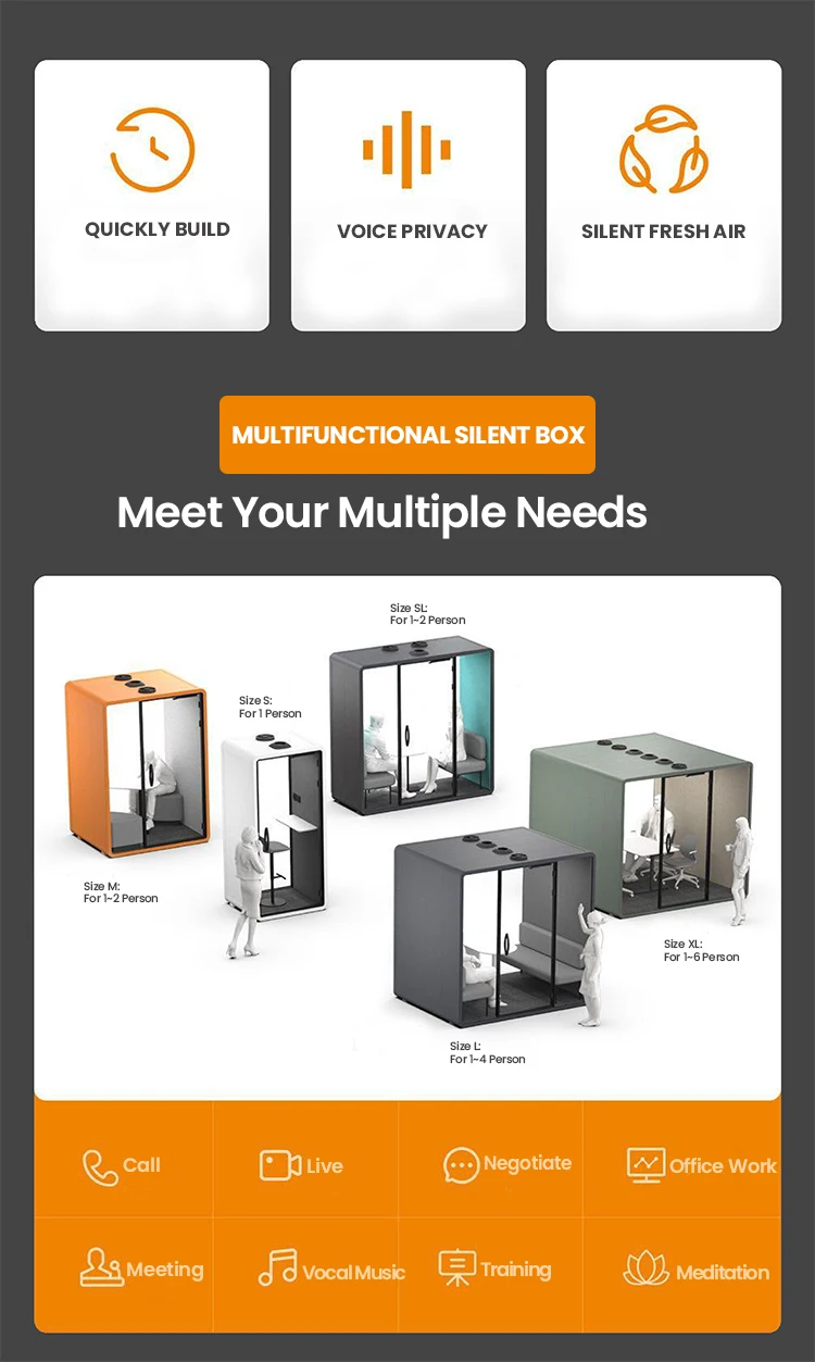 Indoor Office Pods Telephone Booth for Sale Interior Furniture Sound ...