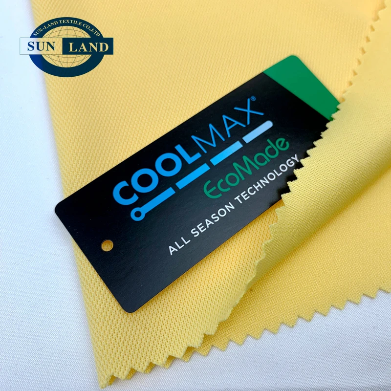 100% Polyester Pique Coolmax Mesh Fabric - Moisture Wicking