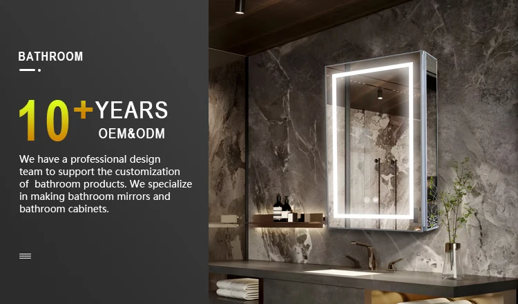 Modern Smart Steel LED Mirror Cabinet - Anti-Fog & Illuminated