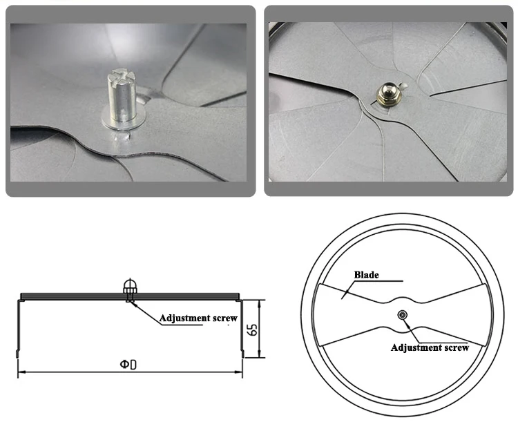 HVAC System Ventilation - Durable Galvanized Metal Diffuser
