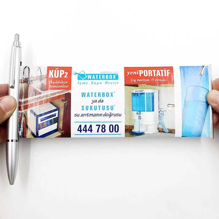 Customized Advertising Promotion Banner Pen with Roll Out Paper