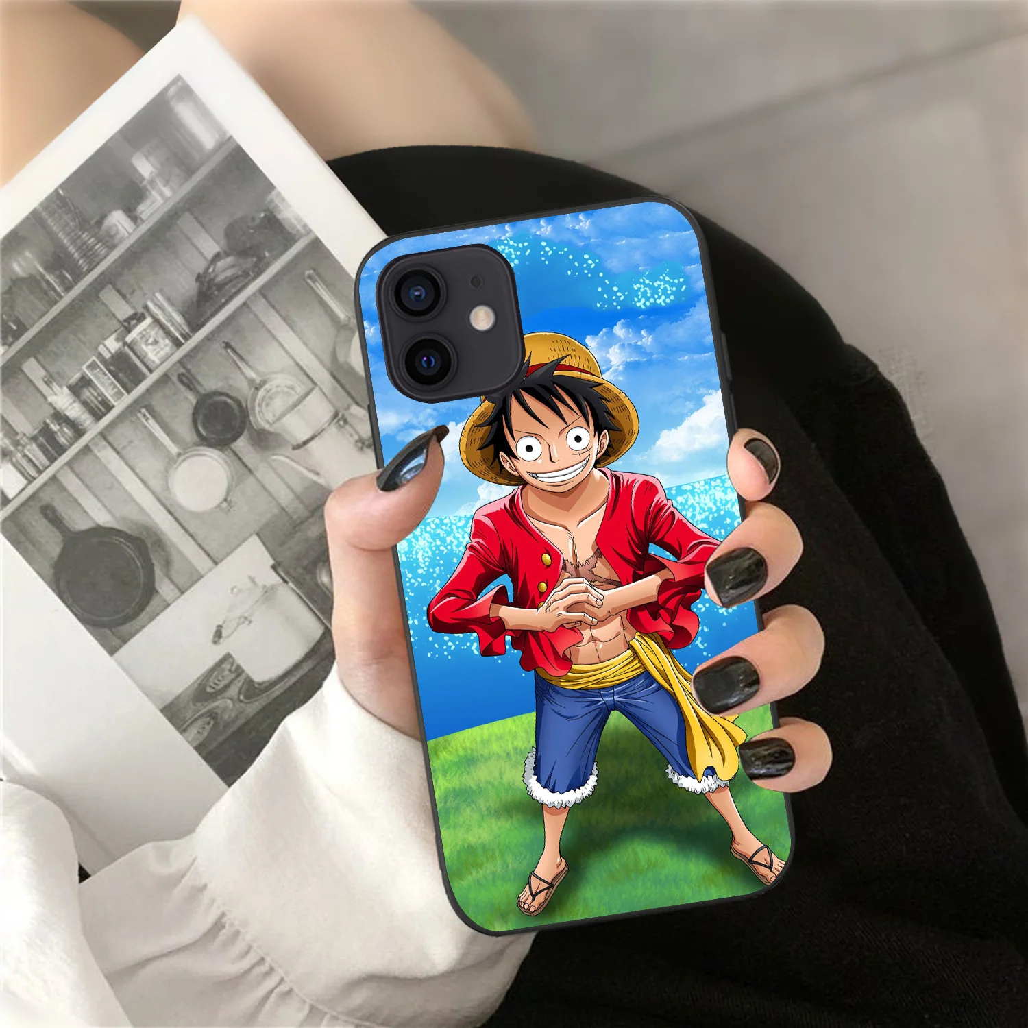 Cute Cartoon One Piece Luffy Case For Apple Iphone 11 12 Pro Max X 7 8 ...