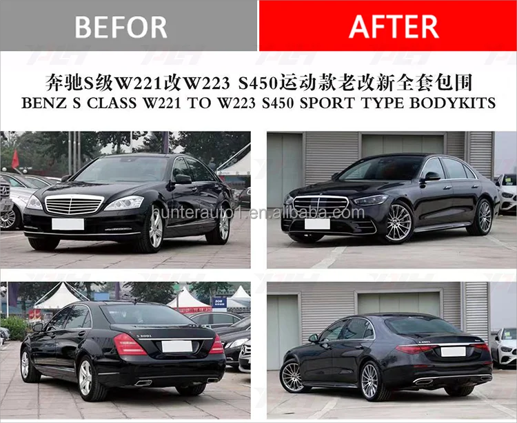 Full Body Kit For W221 S Class Facelift To W223sclass S450 Style ...