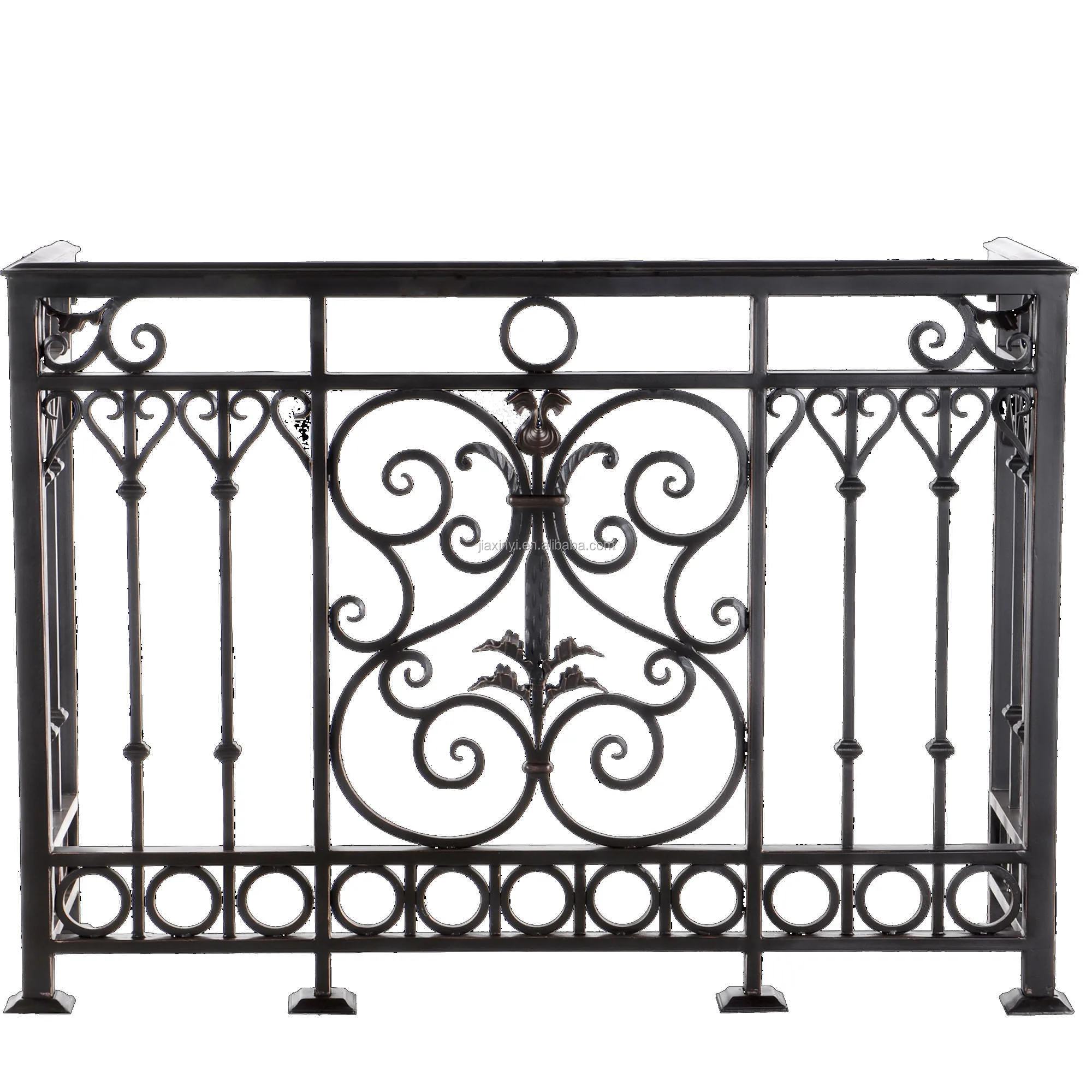 Ornamental Painted Wrought Iron Railing for Stair, Deck, and Porch ...
