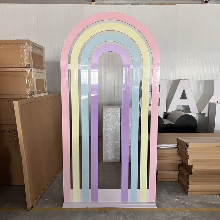 New Design Wedding Suppliers Rainbow Acrylic Backdrop Chiara Arch ...