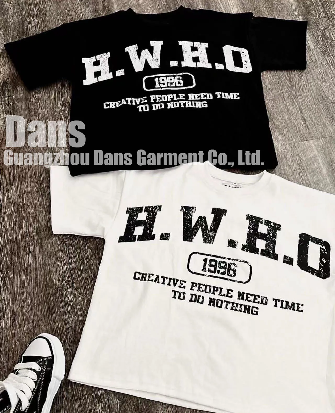 Custom Men’s Drop Shoulder T-Shirt with Applique Patch