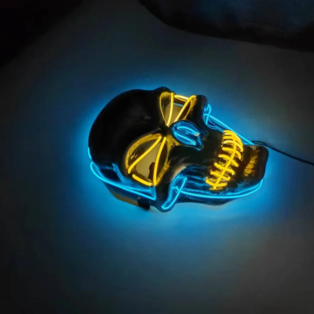 Halloween Cosplay Glow Mask Rave Party Led Mask - Buy Halloween Mask ...