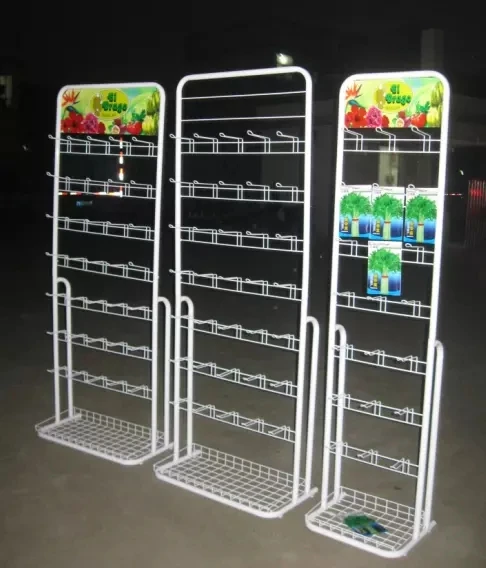 Metal Seed Display Rack Grid Mesh Stand Retail Racks For Garden Shop ...
