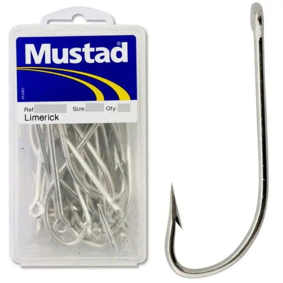 Mustad 1#-24# Model Fishhook High Carbon Steel Barbed Hook 100pcs/box ...